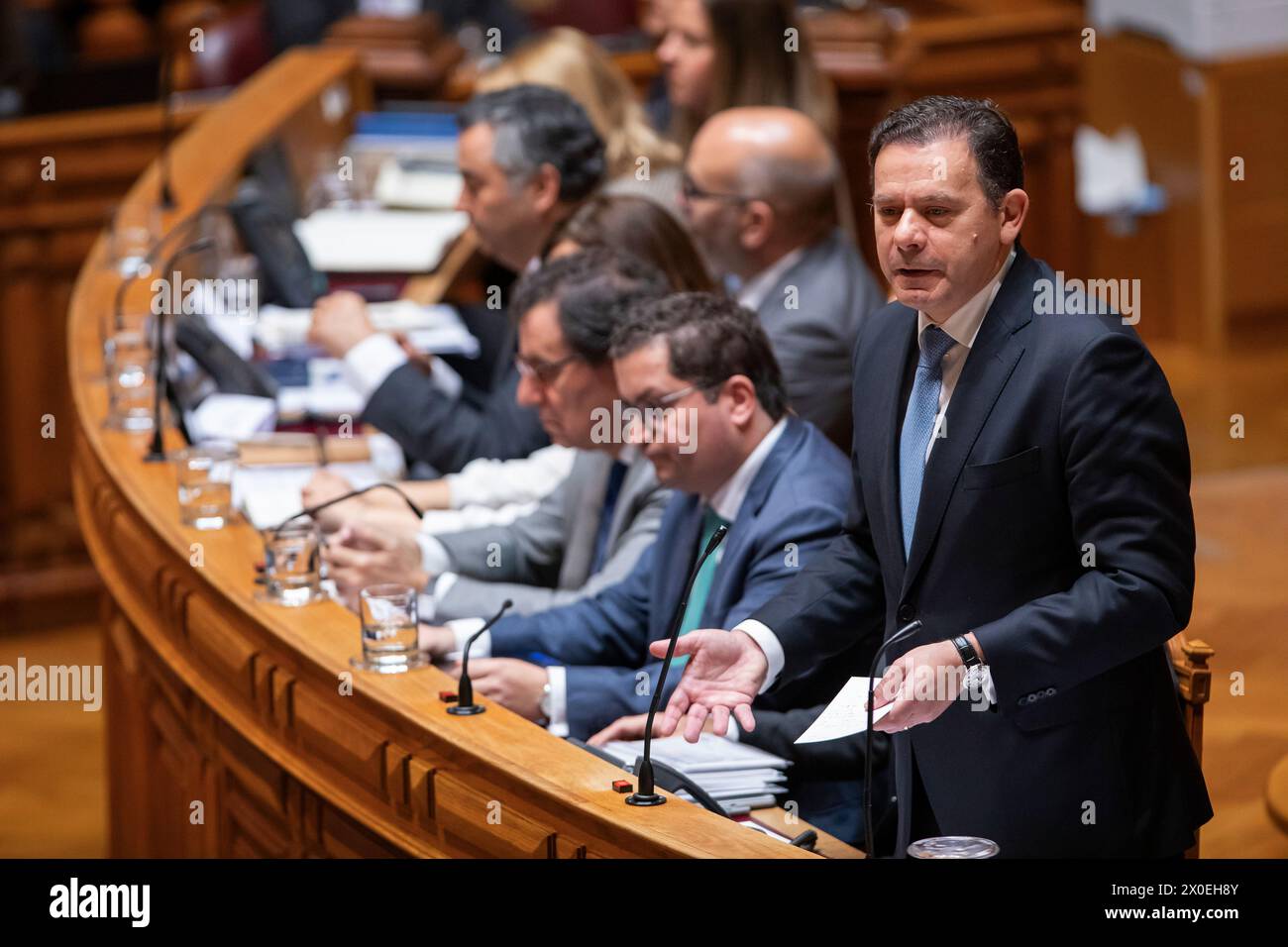 Lisbon, Portugal. 11th Apr, 2024. The Prime Minister of Portugal Luis ...