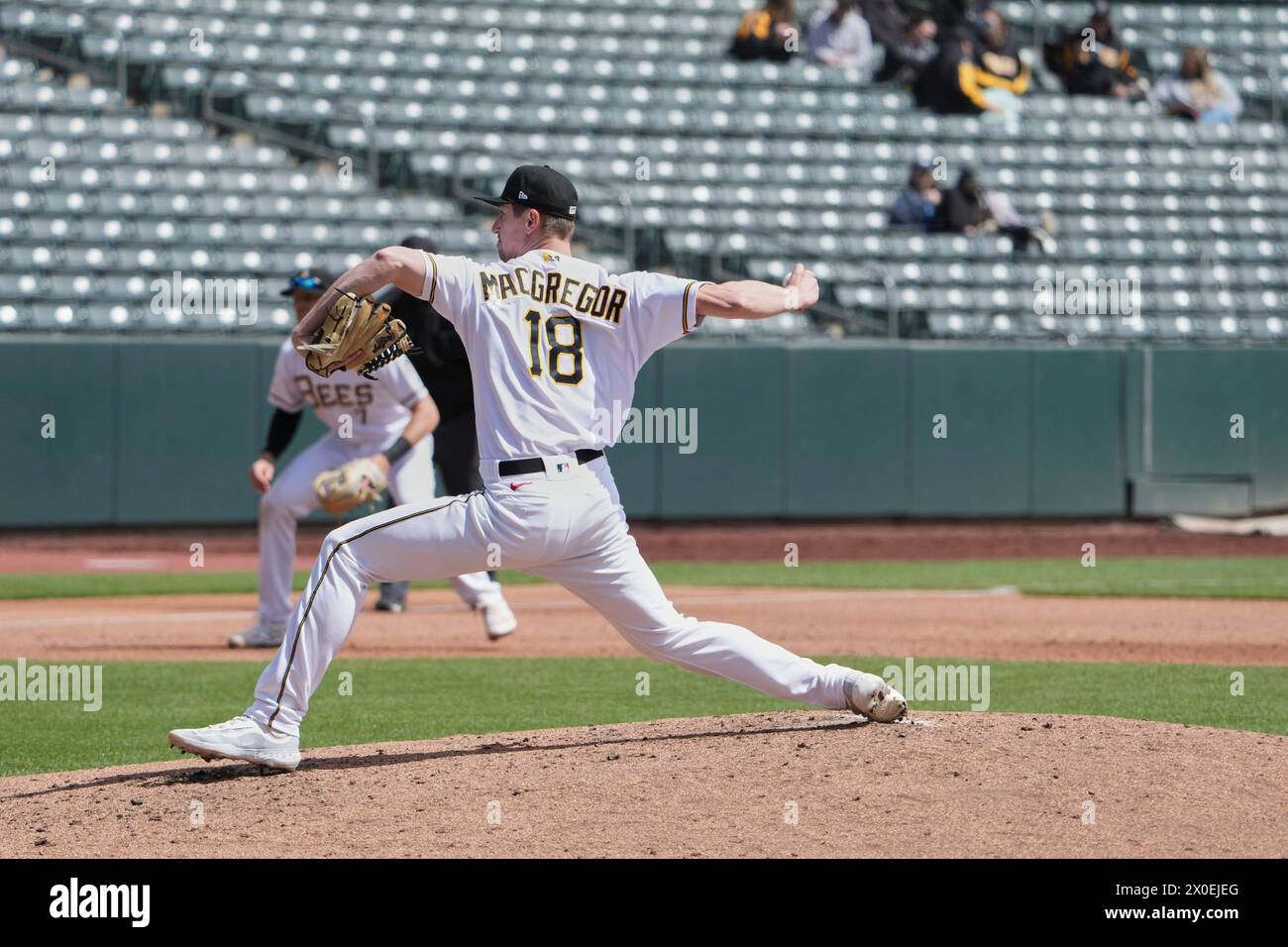 Salt Lake UT, USA. 22nd Apr, 2023. Sale Lake pitcher Travis MacGregor ...