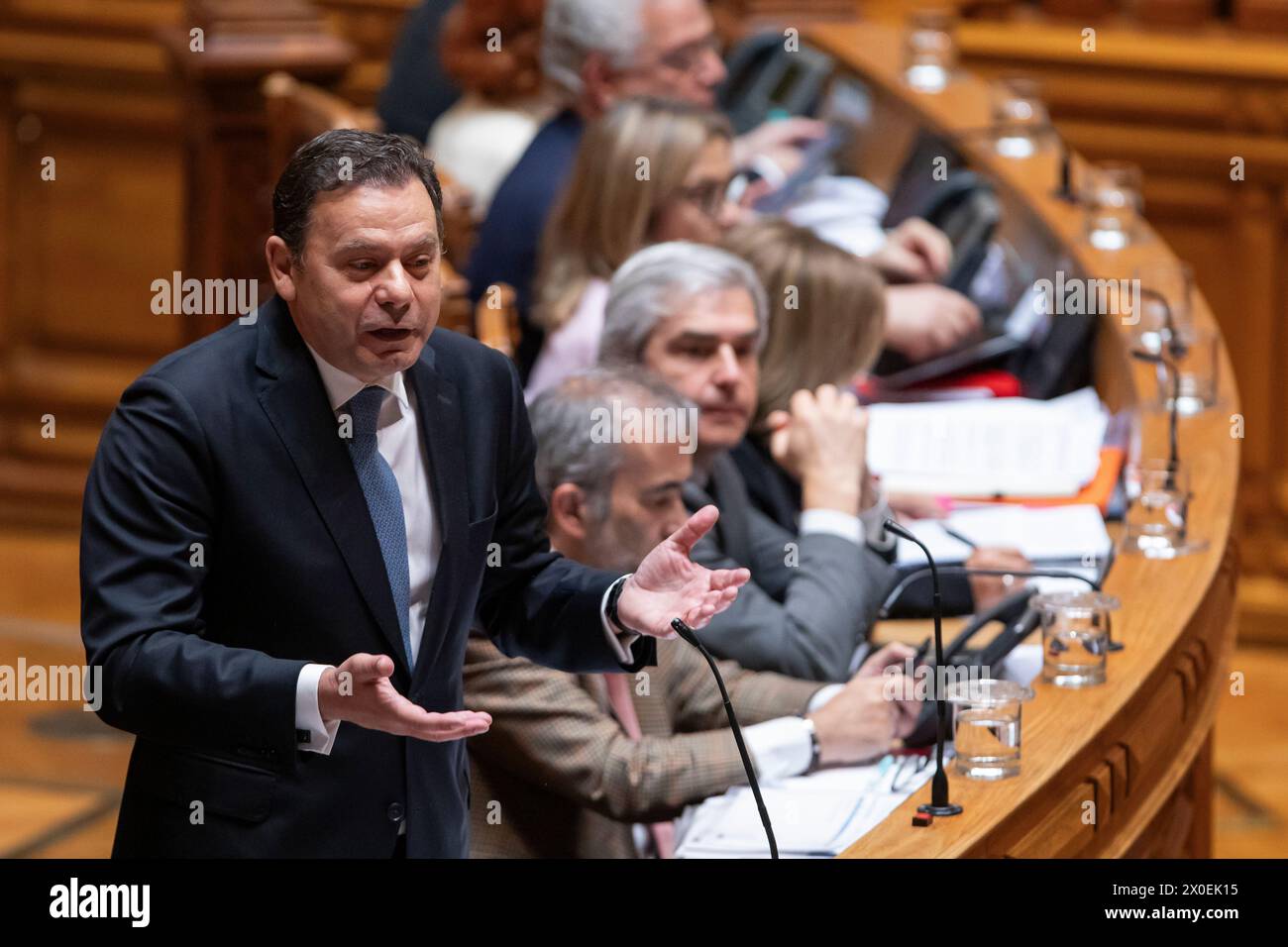 Lisbon, Portugal. 11th Apr, 2024. The Prime Minister of Portugal Luis ...