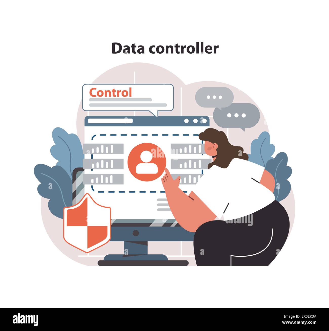 Risk management on screen Stock Vector Images - Alamy