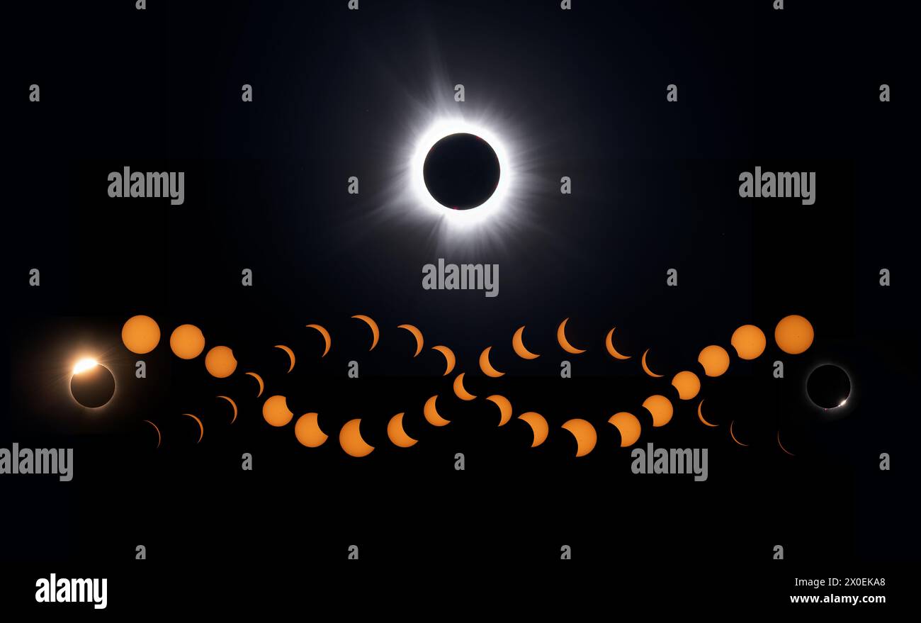Total Solar Eclipse Composite - April 8, 2024, Waterville, Quebec ...