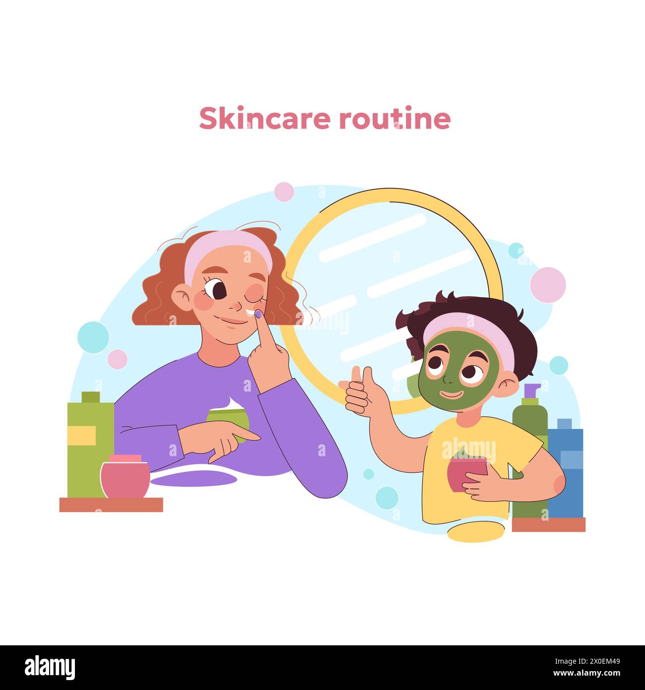 A cartoon woman and a boy, inspired by fictional characters, are ...