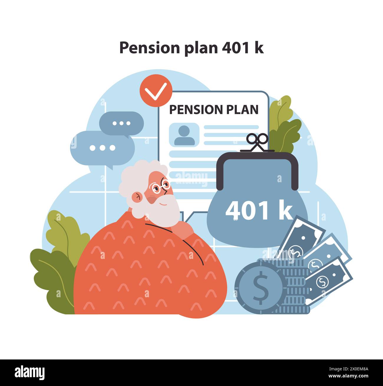 401k decision Stock Vector Images - Alamy
