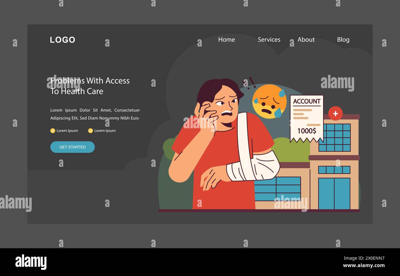 Healthcare Financial Woes. A worried individual faces high medical ...