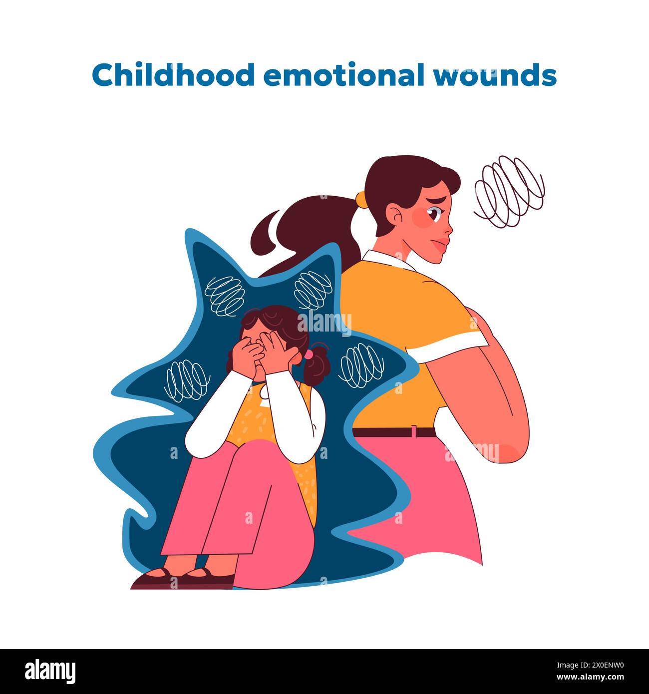 Childhood wounds concept. Confronting past traumas and emotional ...