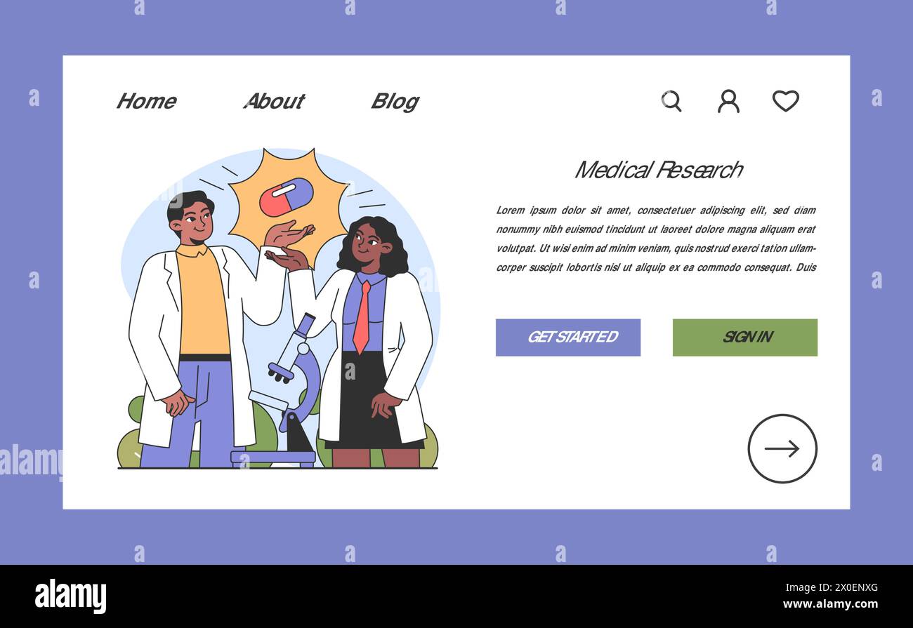 Medical Research concept. Collaborative effort in scientific discovery ...