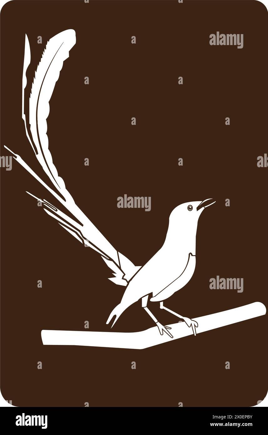 Stone magpie,icon logo vector design illustration Stock Vector Image ...