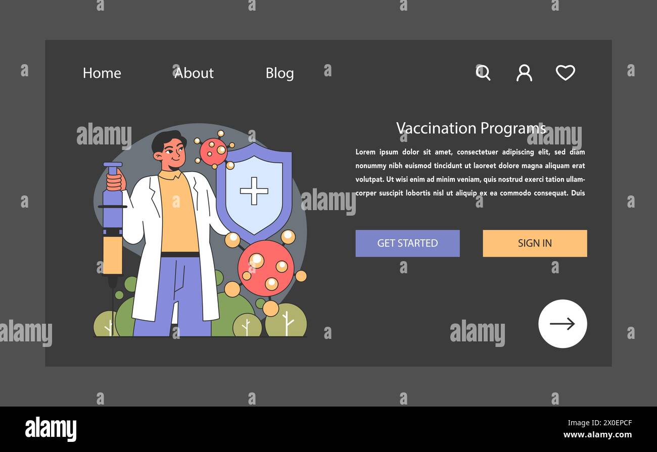 Vaccination programs. Confident healthcare worker with a syringe ...