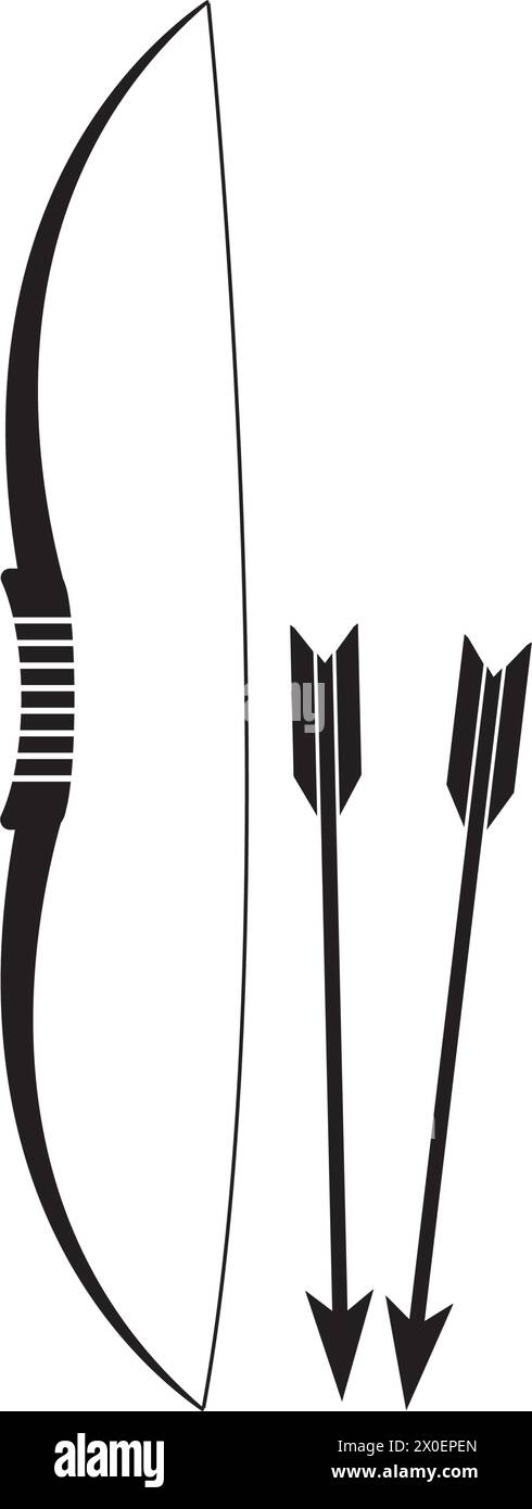 Wooden bow and arrow Black and White Stock Photos & Images - Alamy