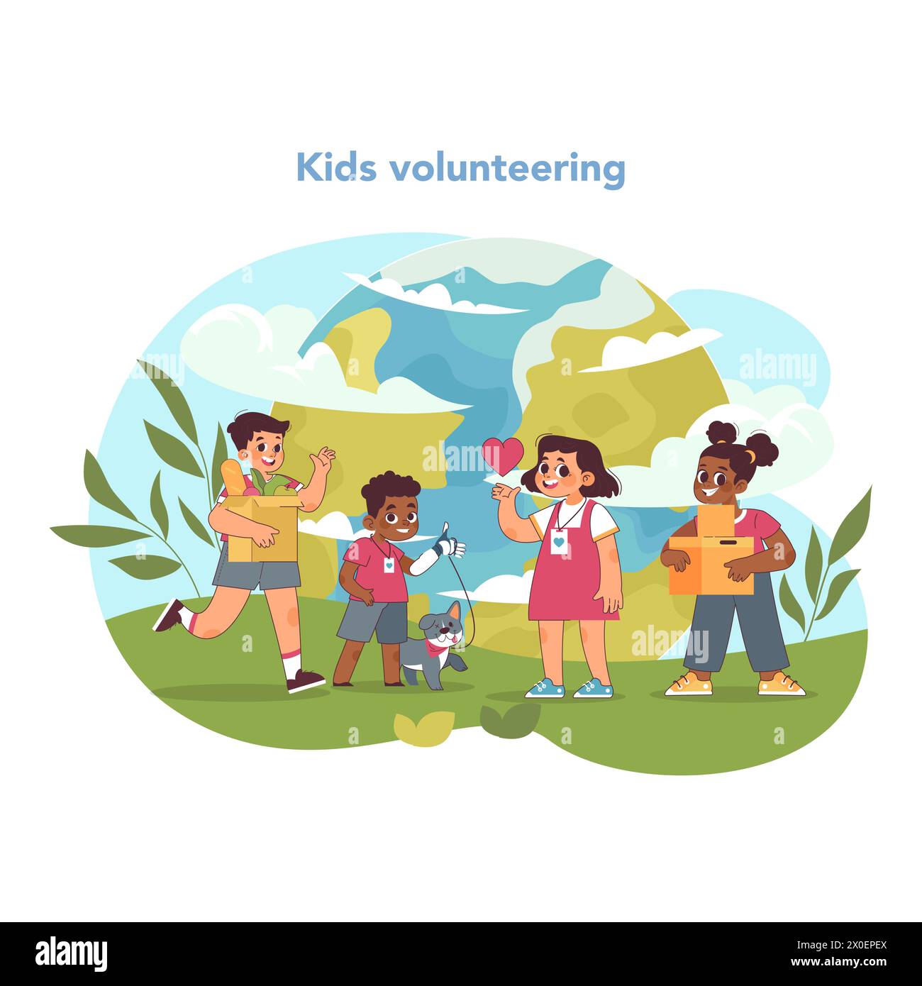 Volunteer helpers Stock Vector Images - Alamy