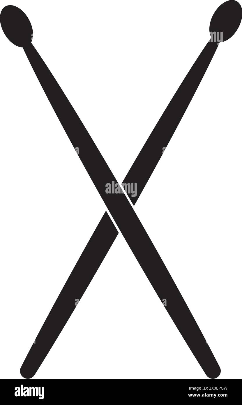 Drumsticks icon. Percussion musical instrument. Vector illustration ...