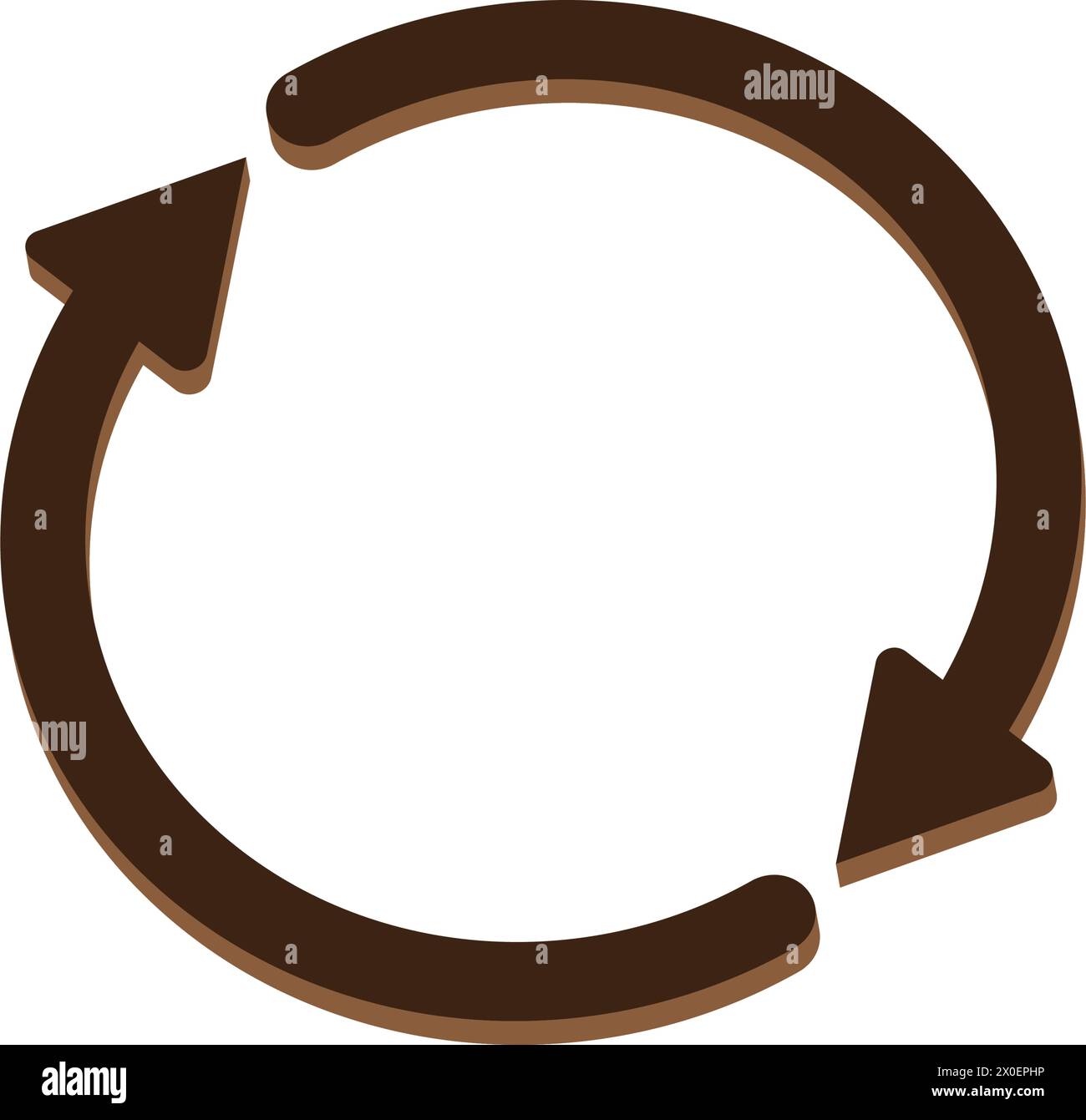 Cyclic Rotation, Recycling Repeat, Renewal. Flat Vector Icon ...