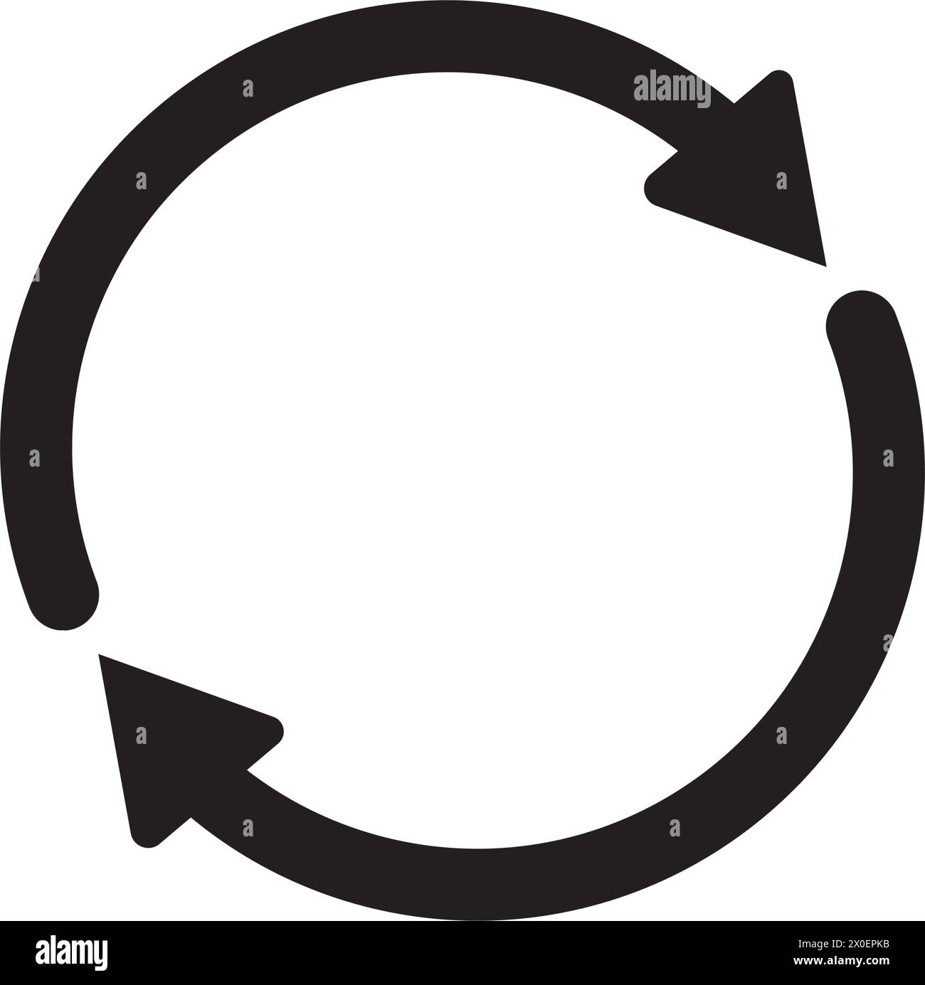 Cyclic Rotation, Recycling Repeat, Renewal. Flat Vector Icon ...