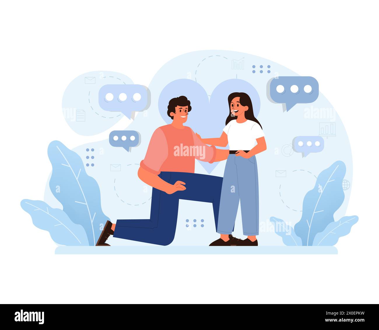 Serene interaction Stock Vector Images - Alamy