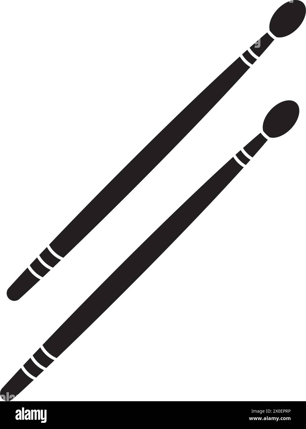 Drumsticks icon. Percussion musical instrument. Vector illustration ...