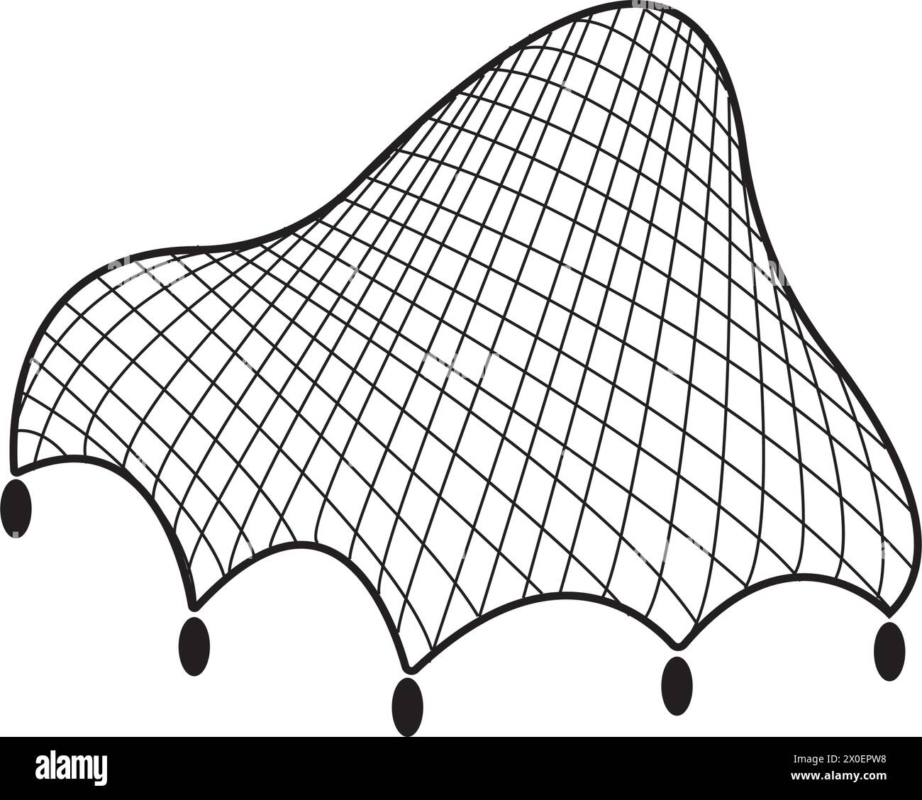 Hand fishing net mesh Stock Vector Images - Alamy