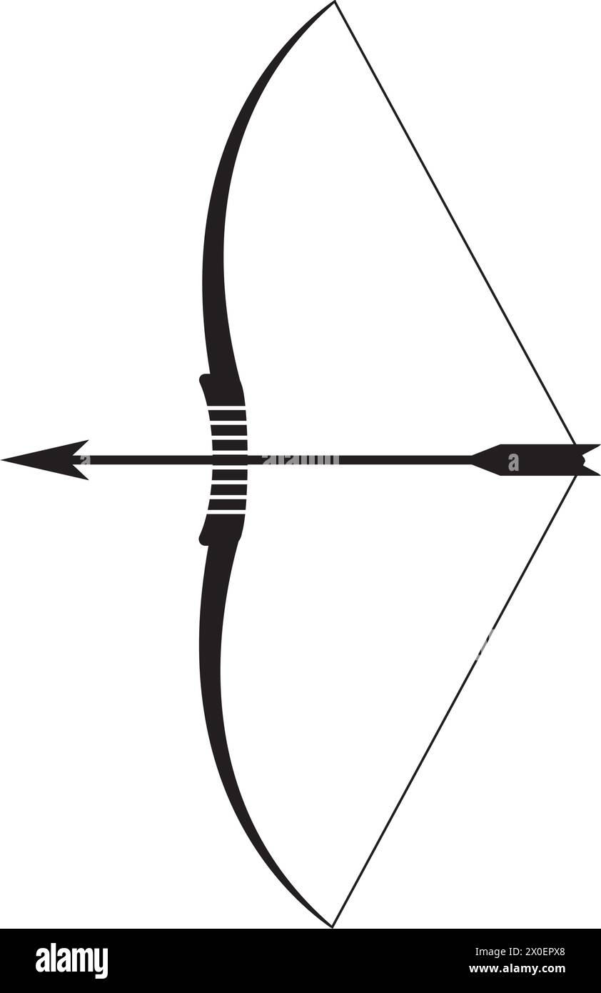 Arrow bow vector icon simple design Stock Vector Image & Art - Alamy