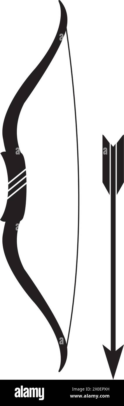Wooden bow and arrow Black and White Stock Photos & Images - Alamy