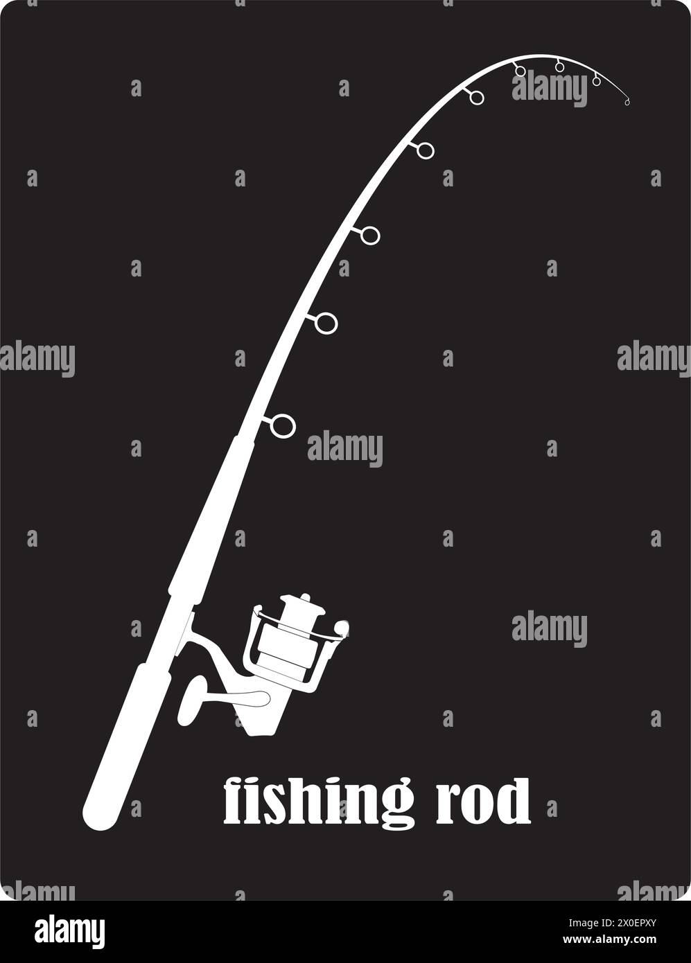 fishing rod icon vector simple design Stock Vector Image & Art - Alamy