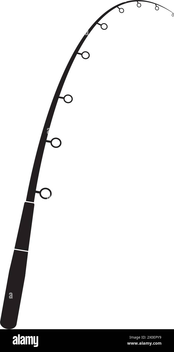 fishing rod icon vector simple design Stock Vector Image & Art - Alamy