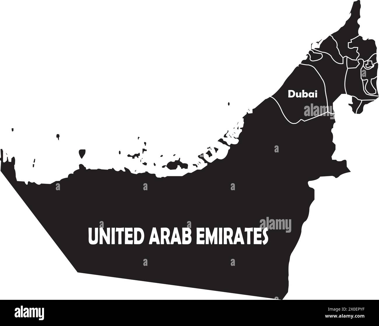 United Arab Emirates map vector design template Stock Vector Image ...