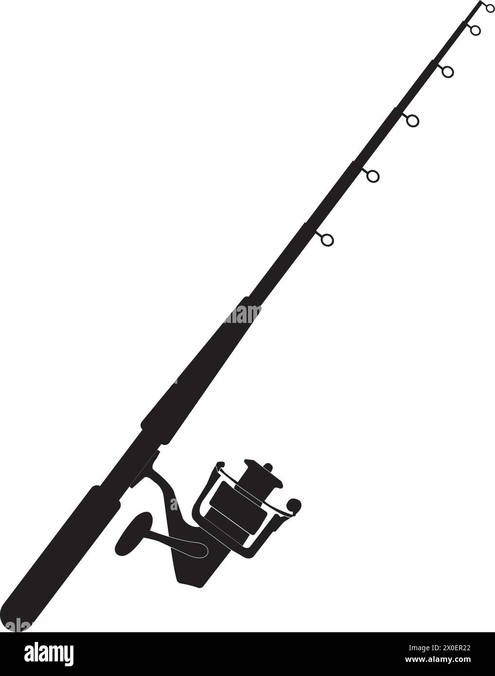 fishing rod icon vector simple design Stock Vector Image & Art - Alamy