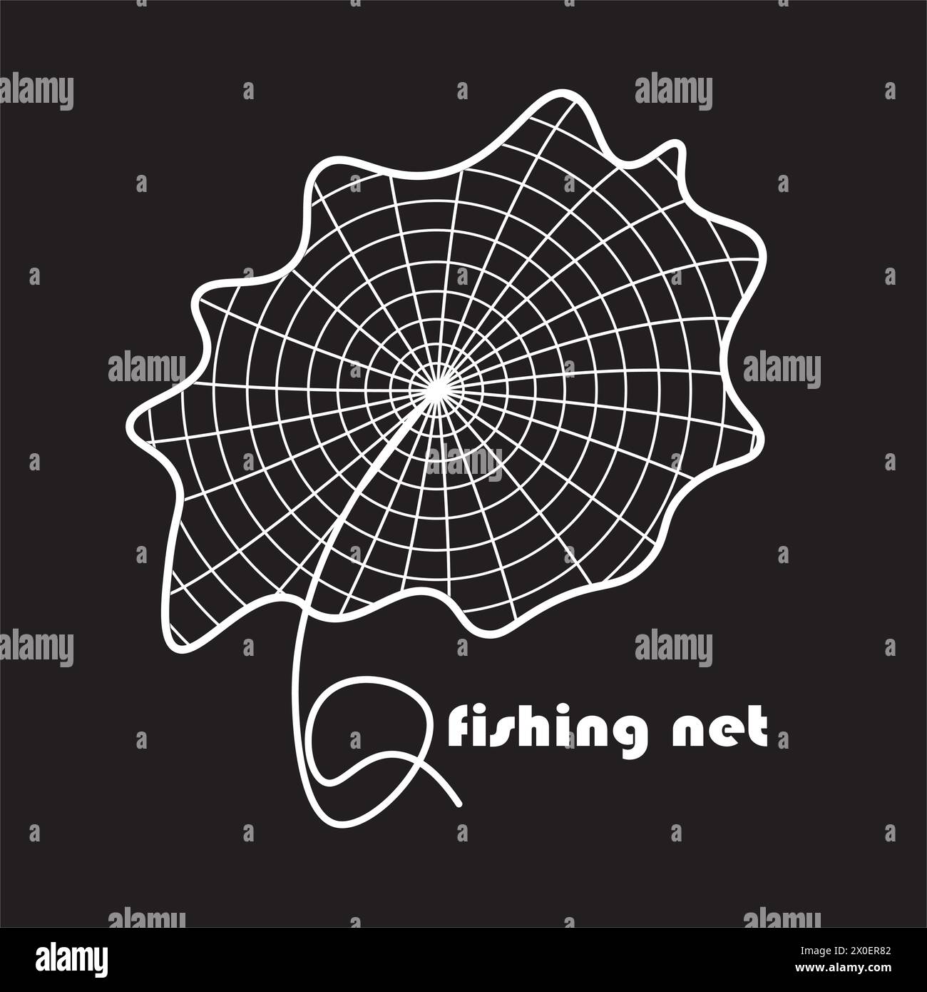 fishing net icon vector illustration template design Stock Vector Image ...