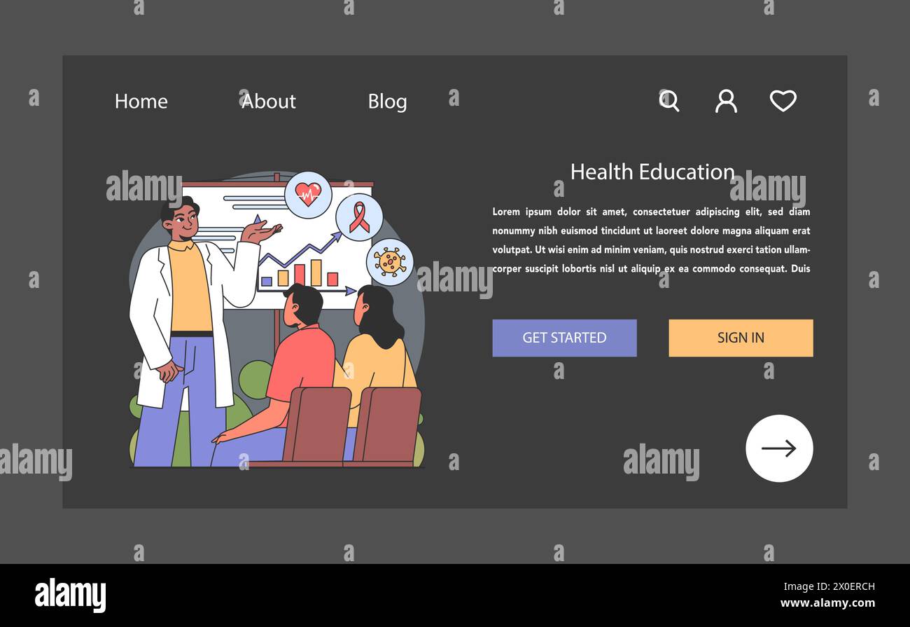 Health Education concept. Expert sharing knowledge on vital health ... Health Education concept. Expert sharing knowledge on vital health ...
