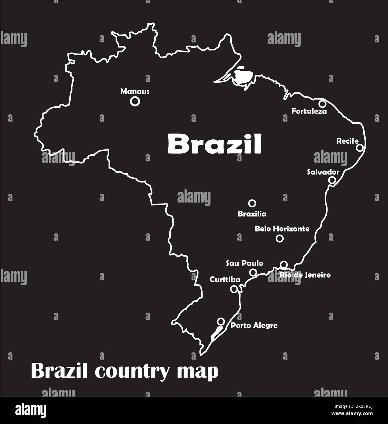 brazil country map icon vector illustration symbol design Stock Vector ...