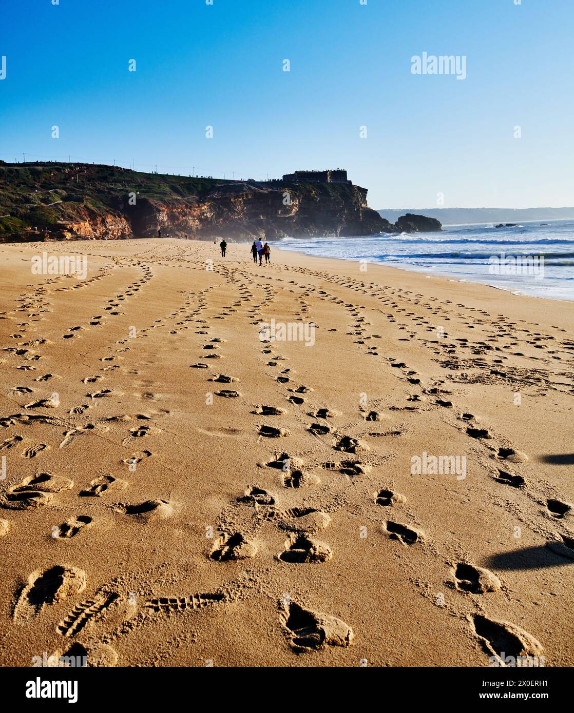 Nazare coast sandy beach hi-res stock photography and images - Alamy