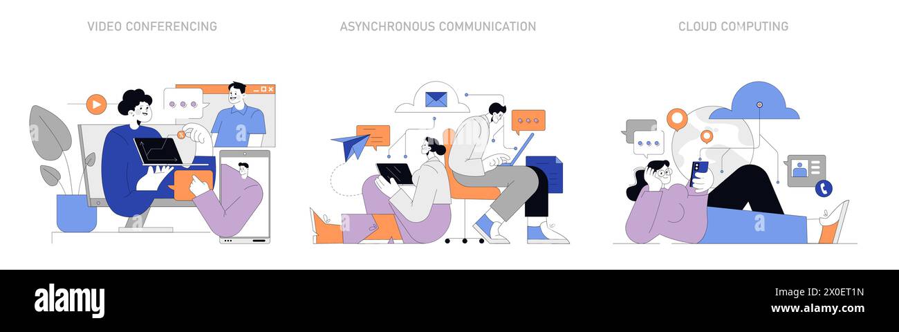 Remote Work dynamics. Engaging video conferencing, effective ...