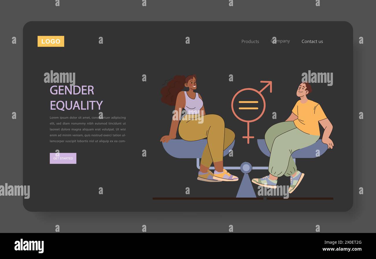 Gender Equality concept. A balanced representation of gender equality ...