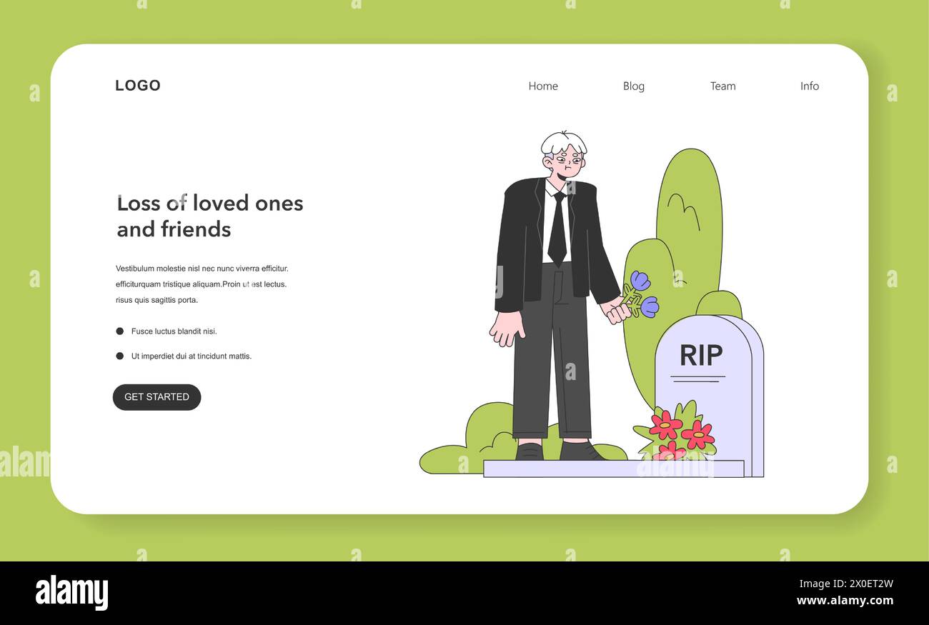 Senior life milestone web banner or landing page. Getting old and ...