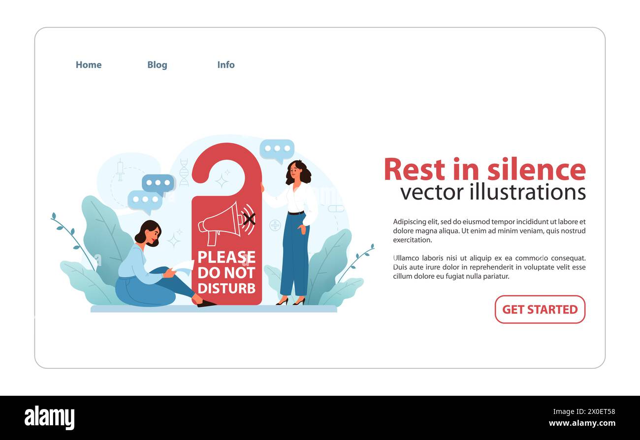 Quiet Time Concept. A serene vector illustration capturing the essence ...