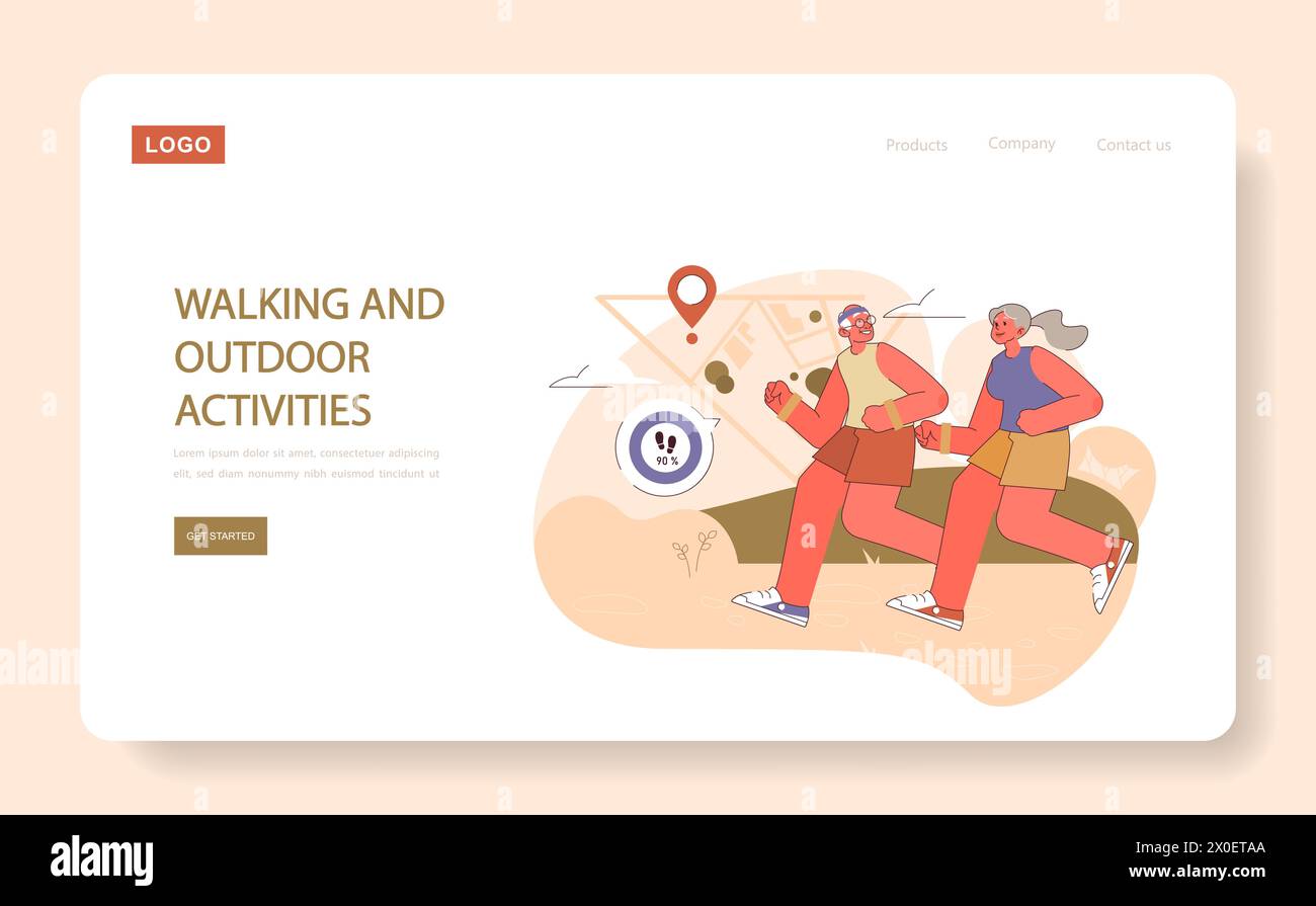 Retirees walking Stock Vector Images - Alamy