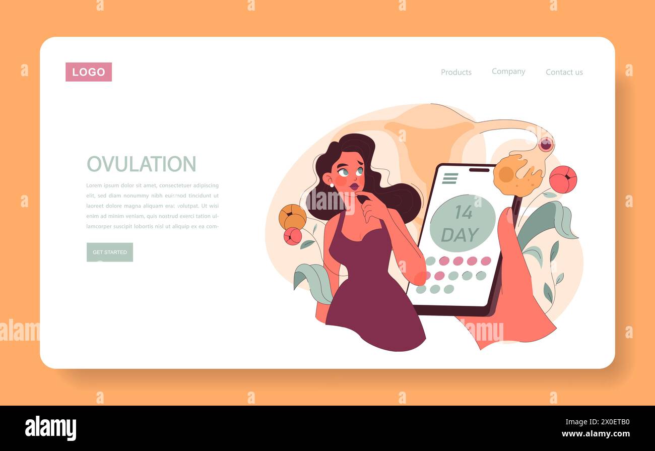 Ovulation concept. A thoughtful woman assesses her fertility cycle ...