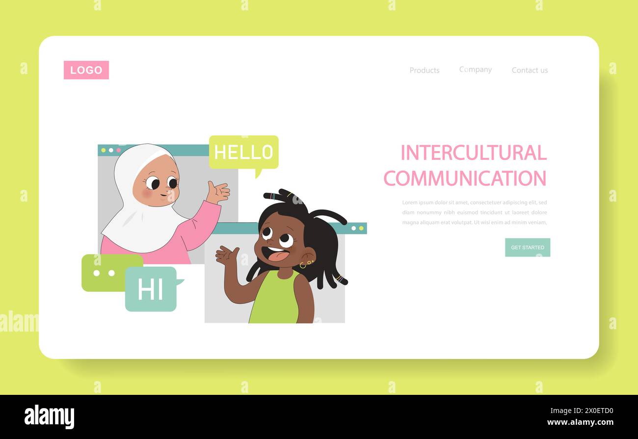 Intercultural communication concept. Children from diverse backgrounds ...