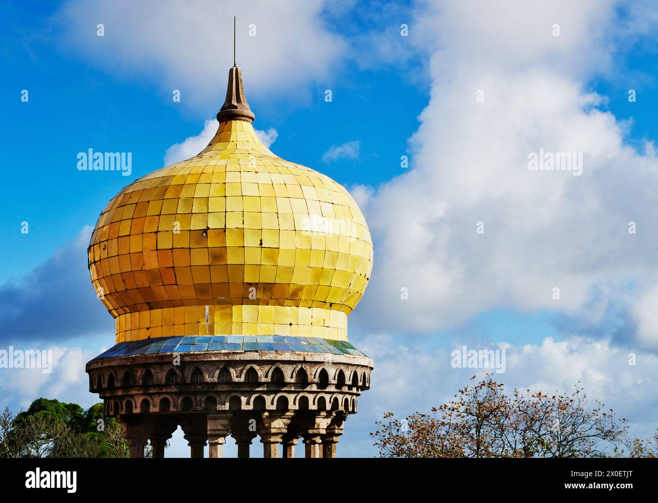 Architectural detail of Palacio da Pena castelo da Pena, Sintra ...
