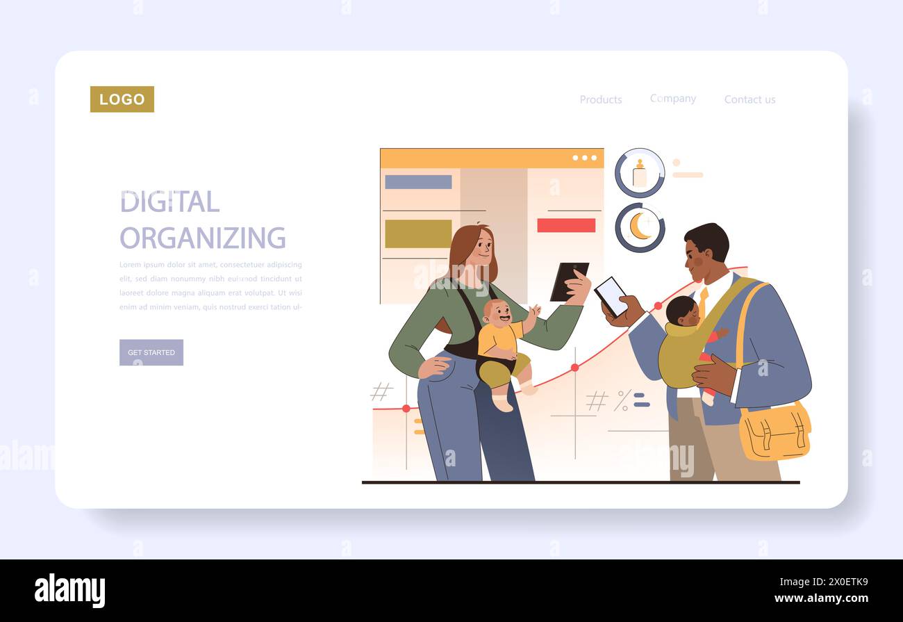 Digital Organizing concept. Family synchronizes schedules and tasks ... Digital Organizing concept. Family synchronizes schedules and tasks ...