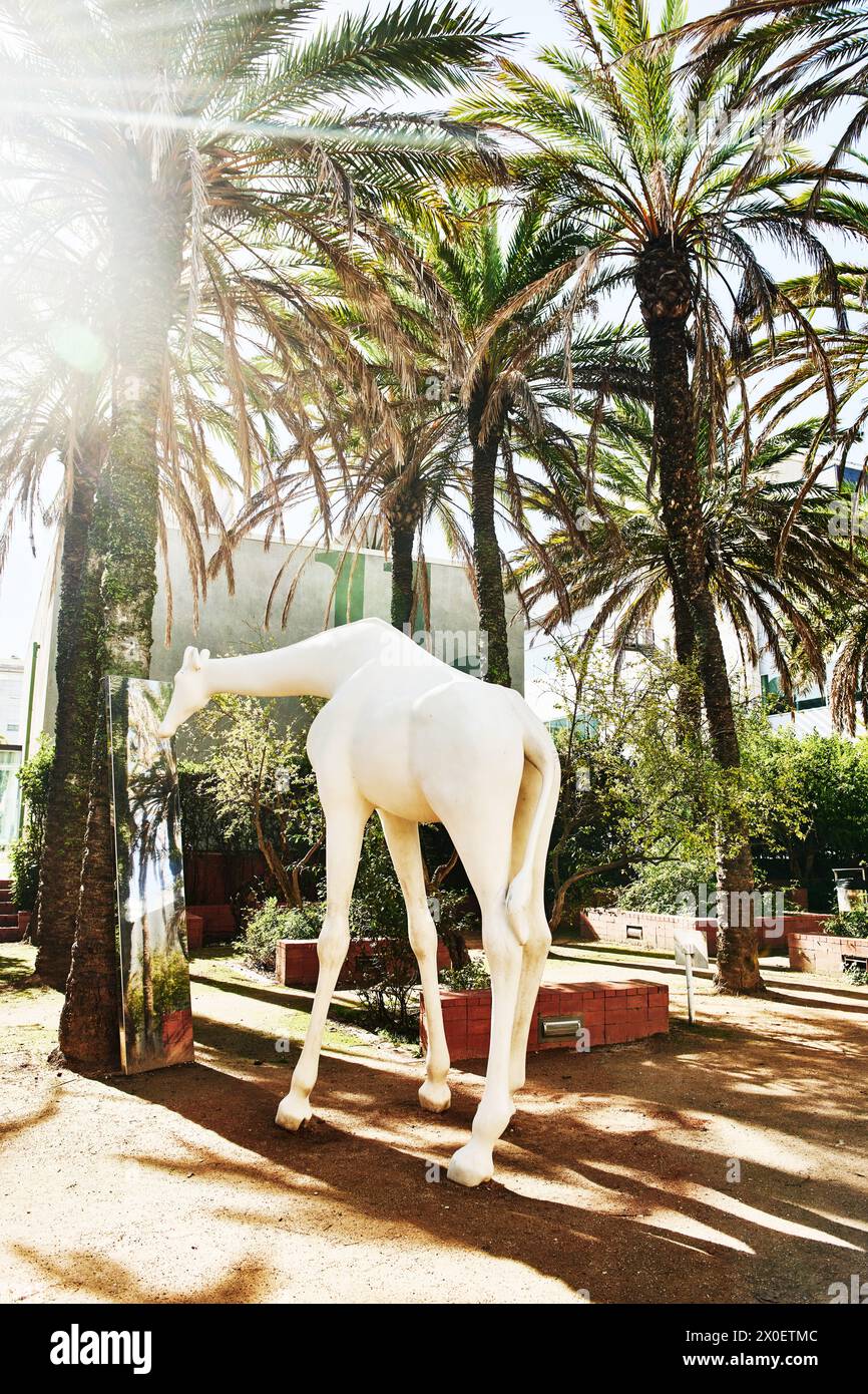 white giraffe sculpture by portuguese artist Fernanda Fragateiro for ...