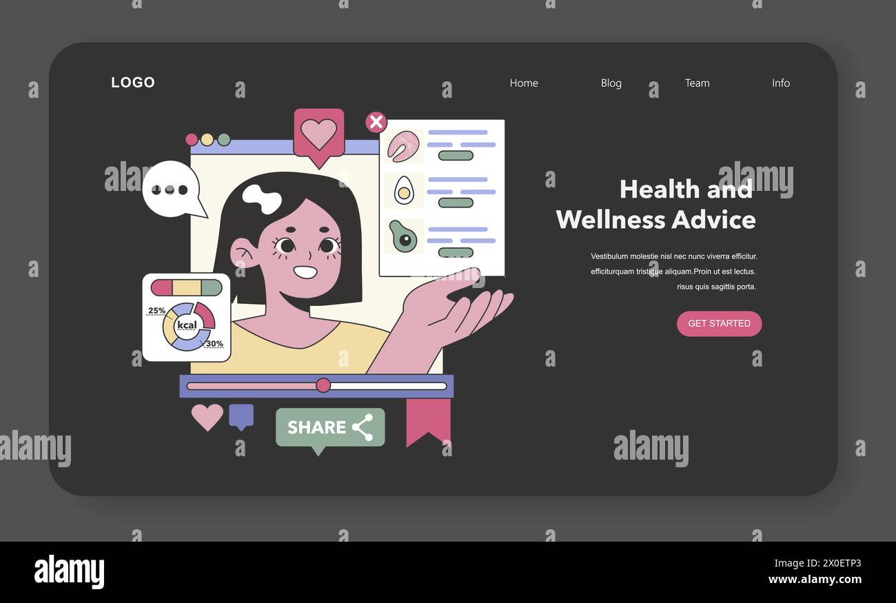 Health and Wellness Advice theme. Expert guidance for a balanced lifestyle on digital platforms ...