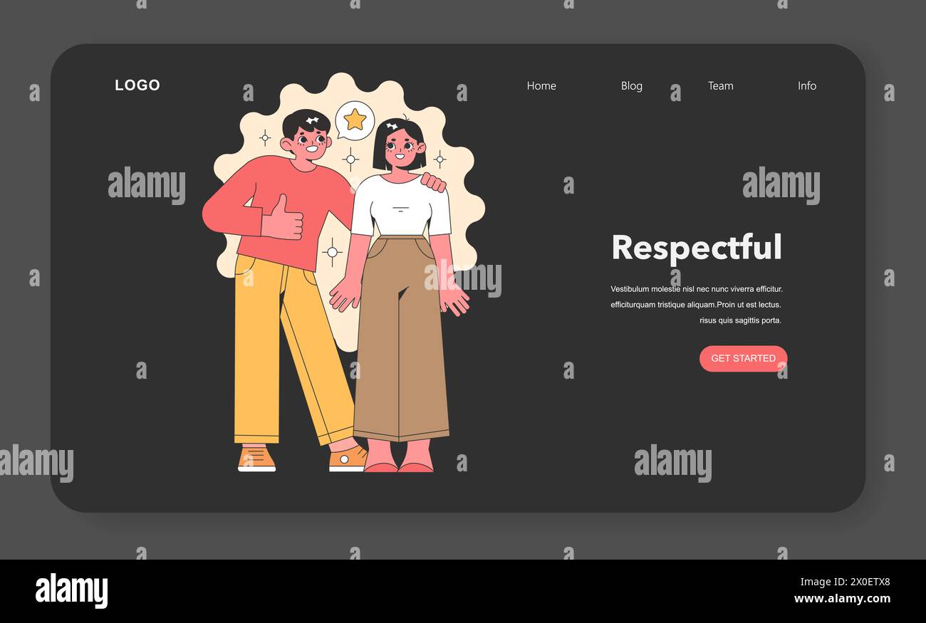 Mutual respect concept. Two individuals sharing a positive gesture ...