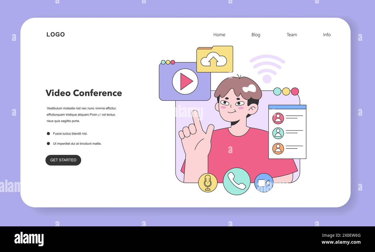 Enthusiastic young man navigating the digital world, uploading content ...