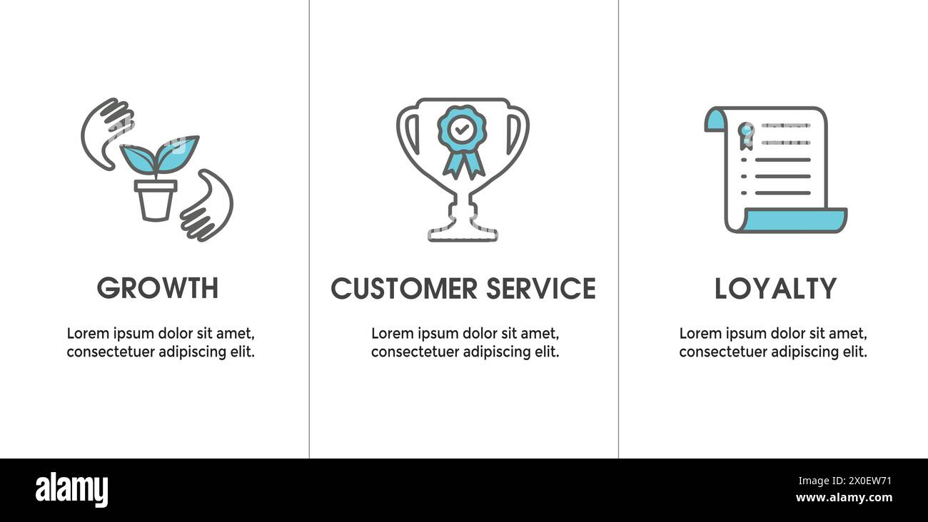 Core Values icon set and web header banner showing icons with core ...