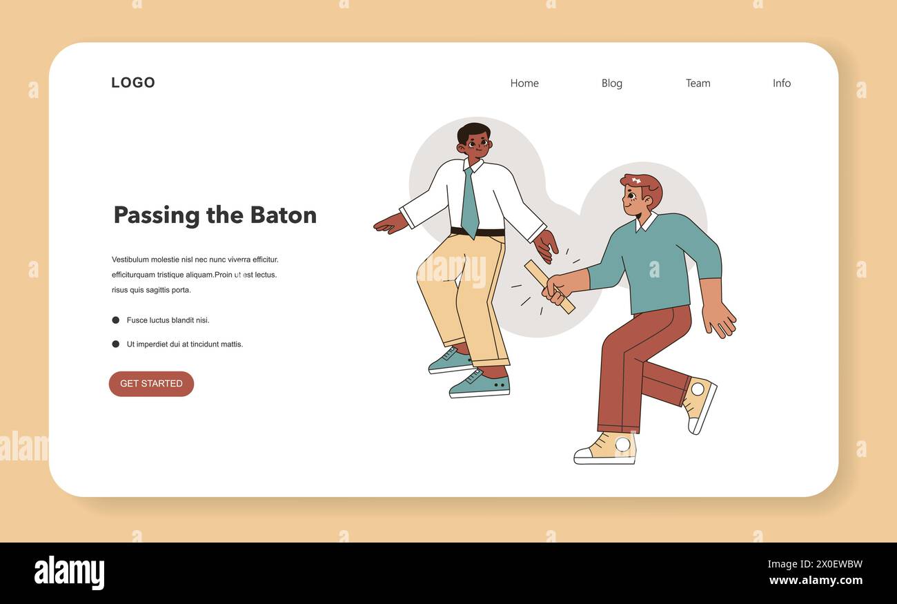 Passing the Baton concept. Seamless transition and responsibility ...