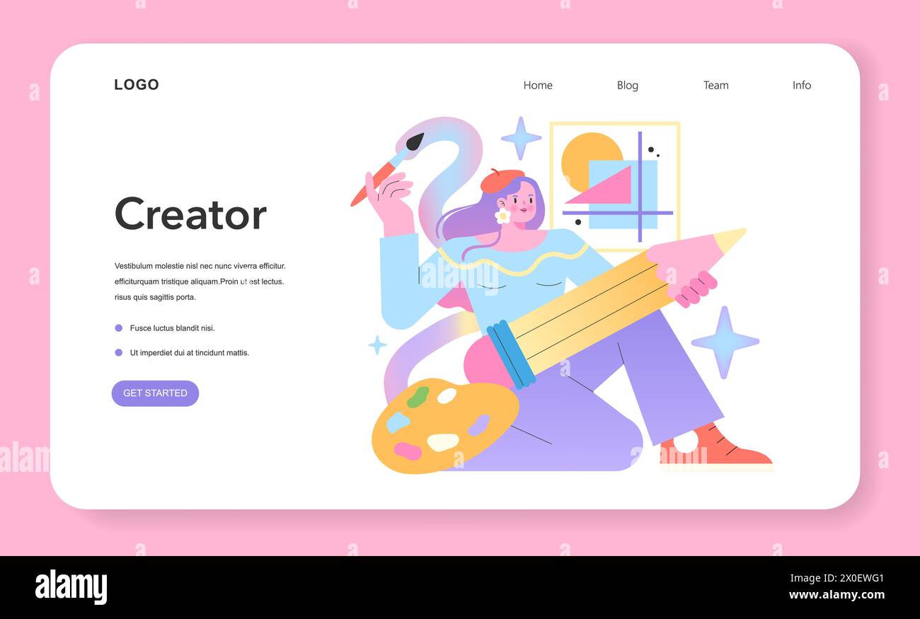 Creator concept. Artistic spirit captured with vibrant colors and ...