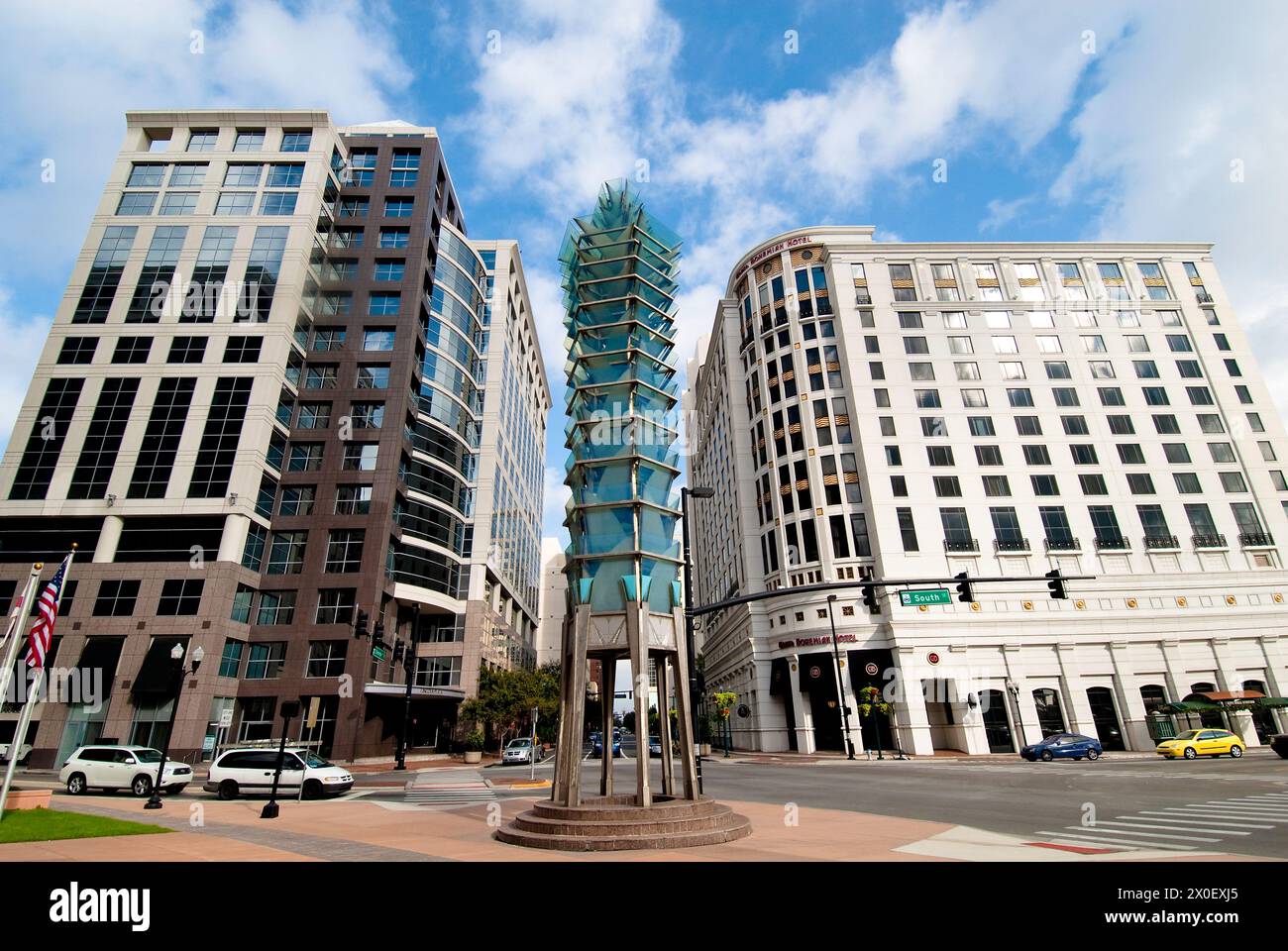 stainless steel and glass Orlando Tower of Light designed by Ed ...