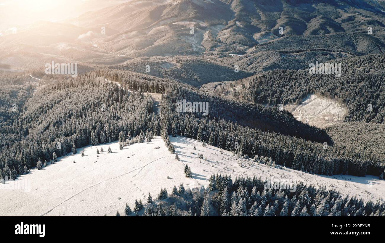 Aerial shot ski resort bukovel hi-res stock photography and images - Alamy
