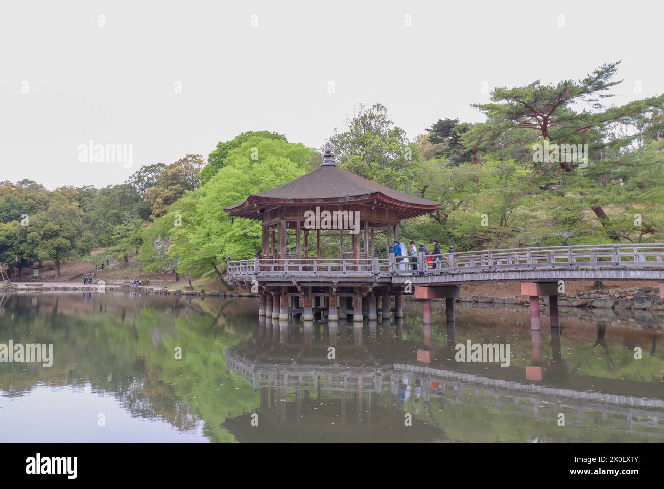 Ukimido gazebo at Ara Pond, Nara Park, Nara, Japan Stock Photo - Alamy