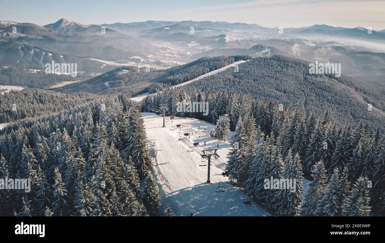 Aerial shot ski resort bukovel hi-res stock photography and images - Alamy